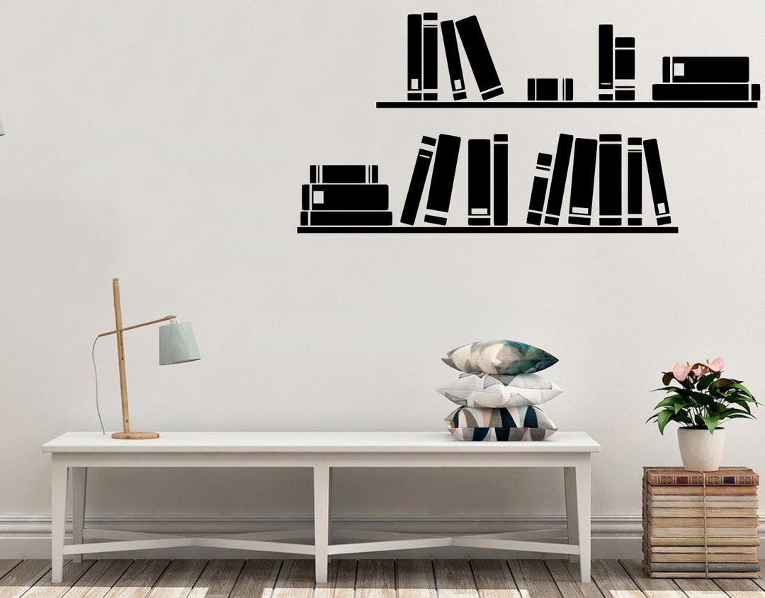 Books Vinyl Wall Art Decal for Home, Library Wall Decal, Education ...
