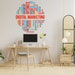 Digital Marketing Office Wall Decor, Teamwork Wall Decal, Seo Wall Art ...