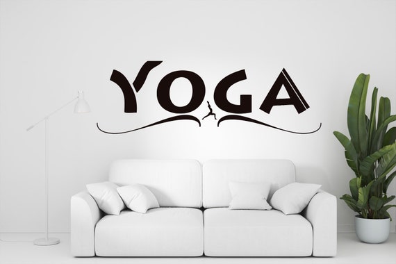 Yoga Studio Wall Decal Meditating Yoga Wall Decal Yoga Vinyl - Etsy