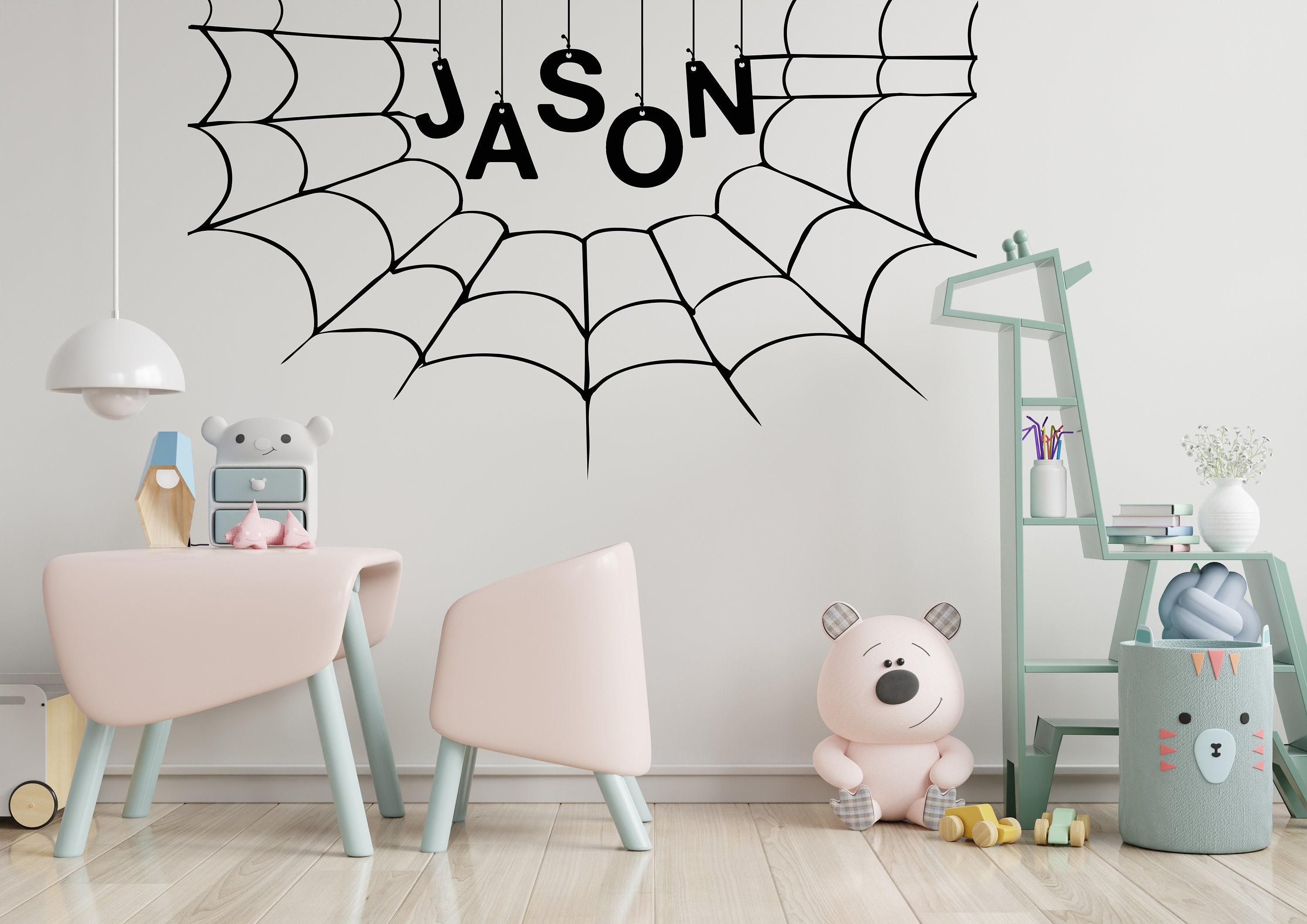 Spider Web Wall Decal Funny Scary Vinyl Art Decor Custom - Etsy