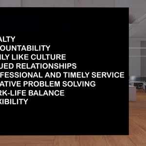 Core Values Our Values Office Wall Art, Motivational Inspiring Wall Art ...