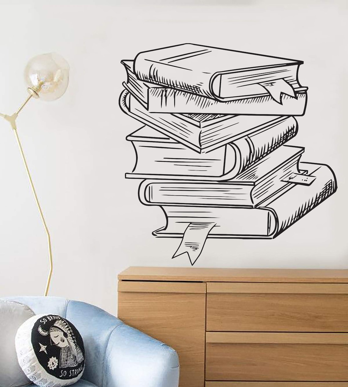 Books Vinyl Wall Art Decal for Home Library Wall Decal - Etsy
