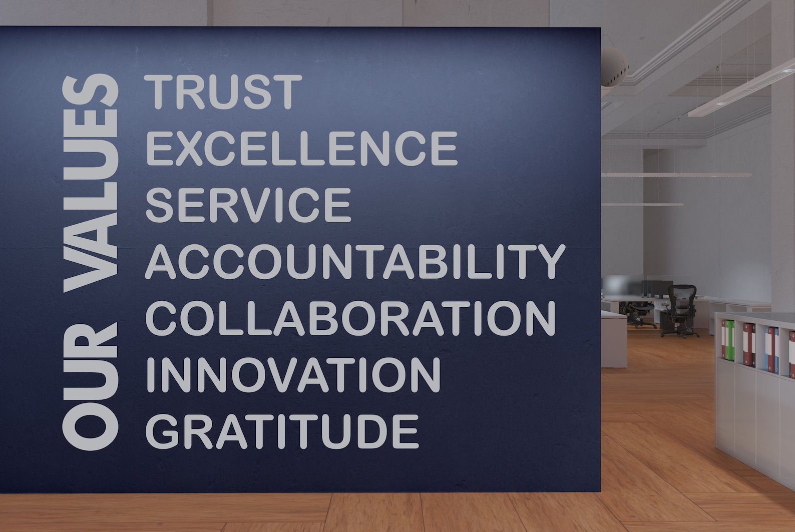 Our Values Core Values Office Wall Art Motivational Inspiring - Etsy