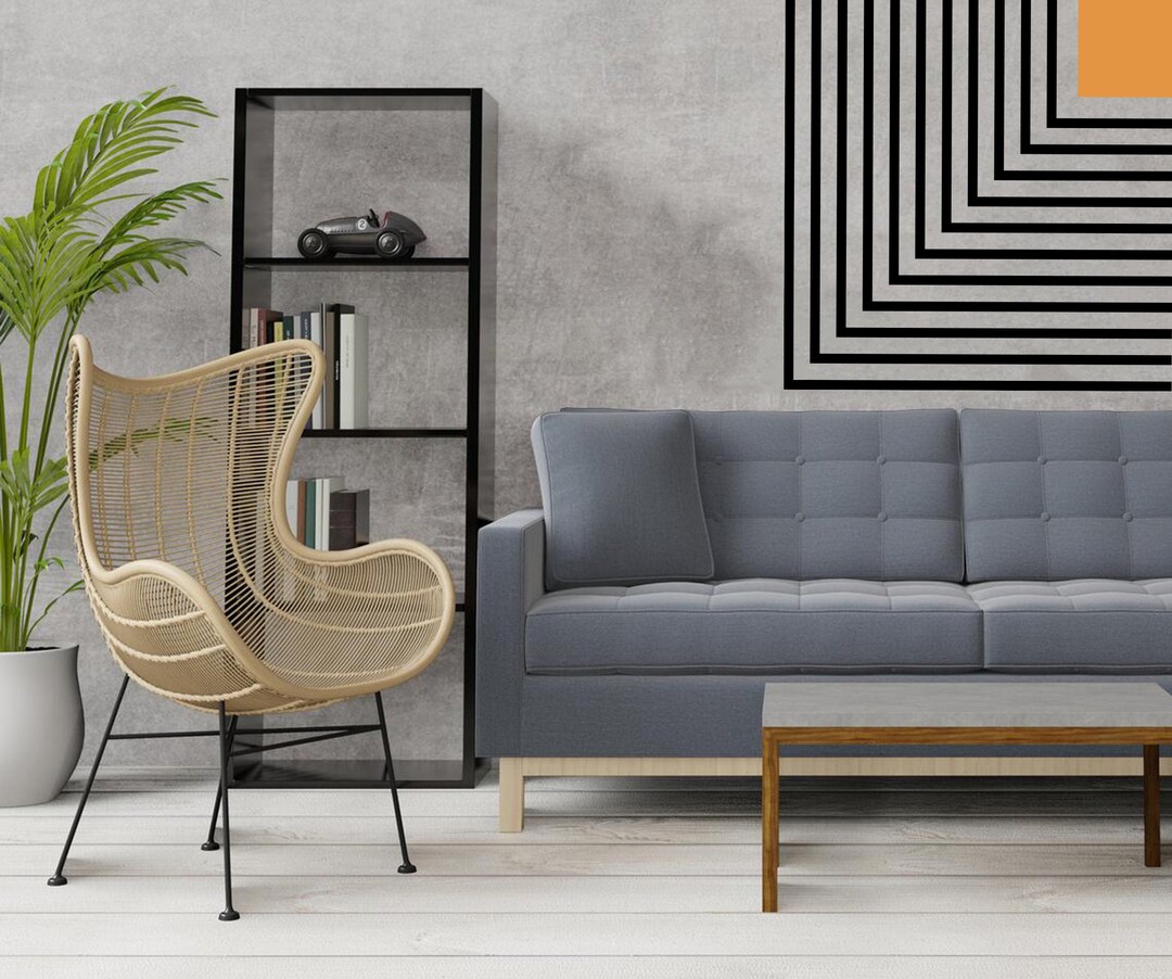 Boho Square Wall Decal, Boho Wall Decal, Lines Wall Decal, Line Sticker ...