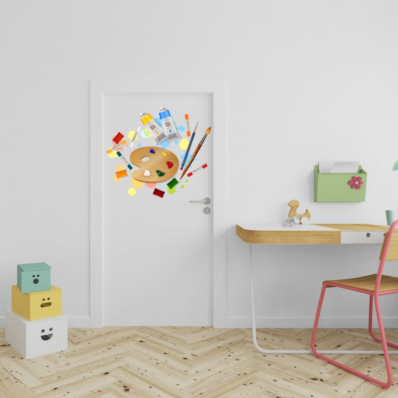 Artist Paint Palette Art Vinyl Wall Art Decals Painter Wall - Etsy