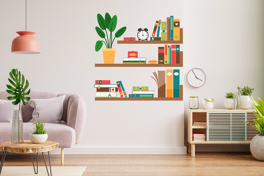 Books Vinyl Wall Art Decal for Home, Library Wall Decal, Education ...