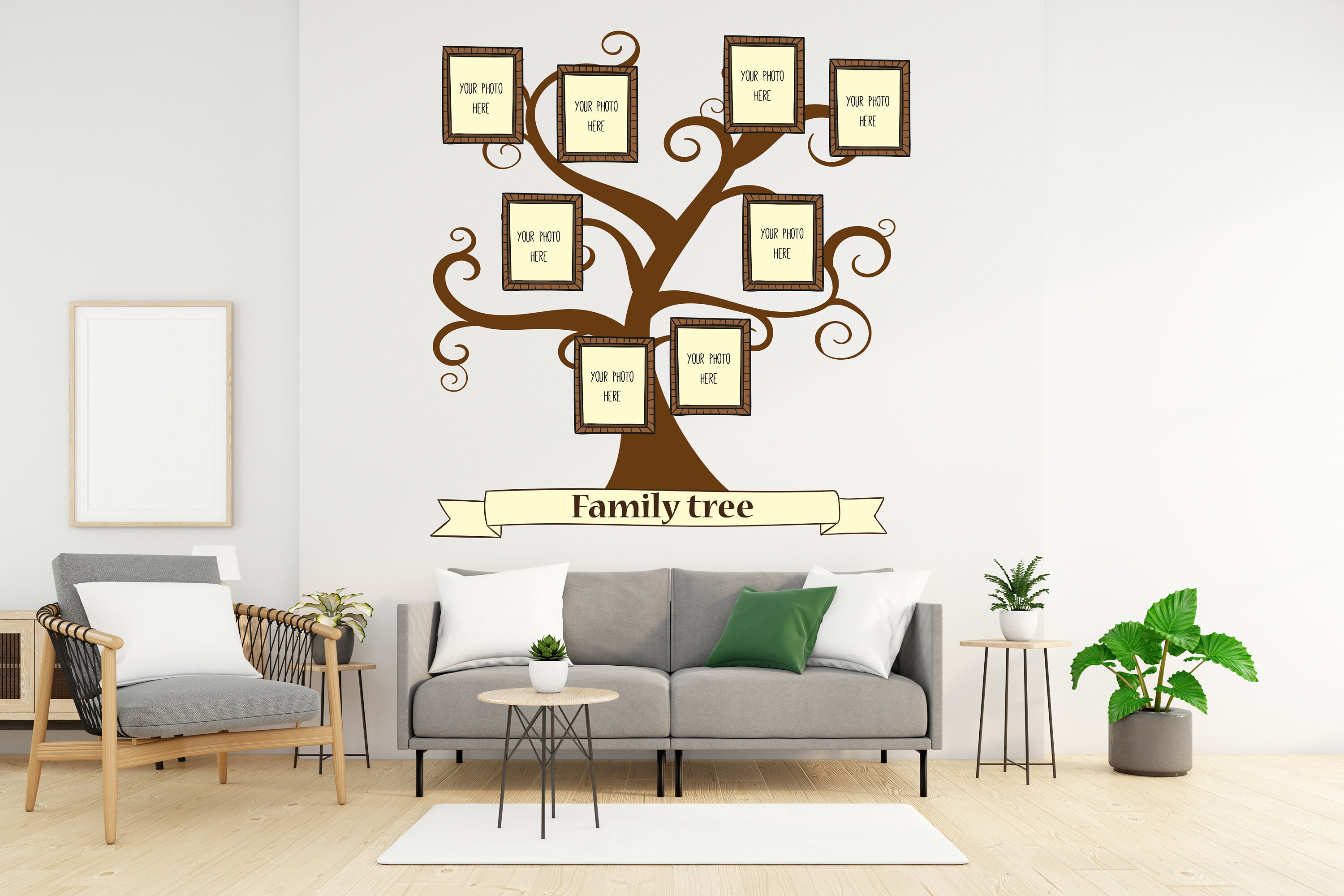 Family Tree Wall Decal Photo Frame Tree Decal Large Family - Etsy