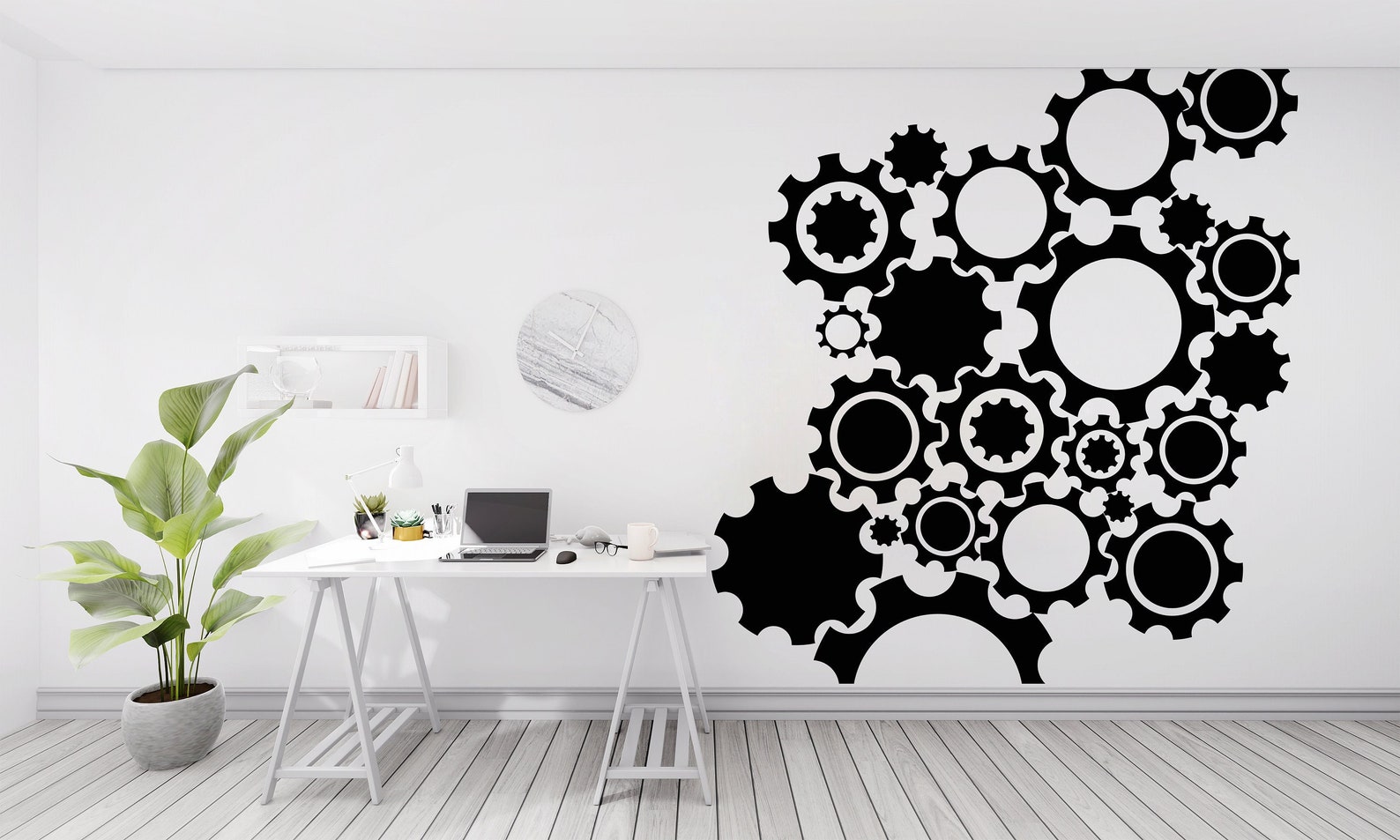 Gear Mechanism Wall Decal Technology Vinyl Wall Art Decals - Etsy
