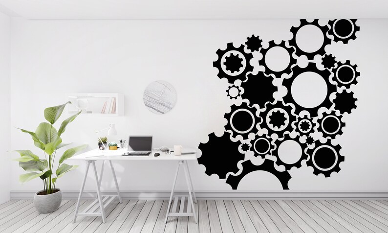 Gear Mechanism Wall Decal Technology Vinyl Wall Art Decals - Etsy