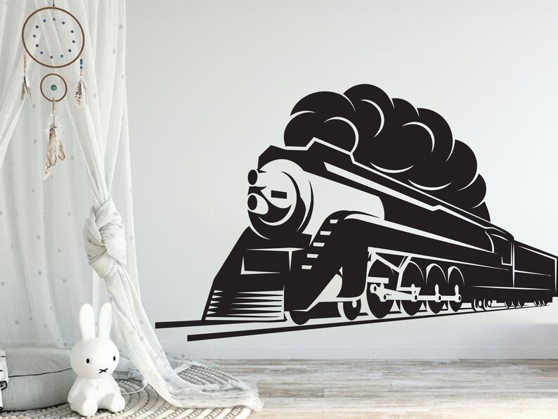 Train Wall Decal Vinyl Railroad Track Stickers Decals Mural - Etsy