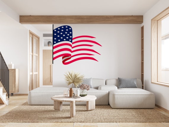 Large American Flag Sticker