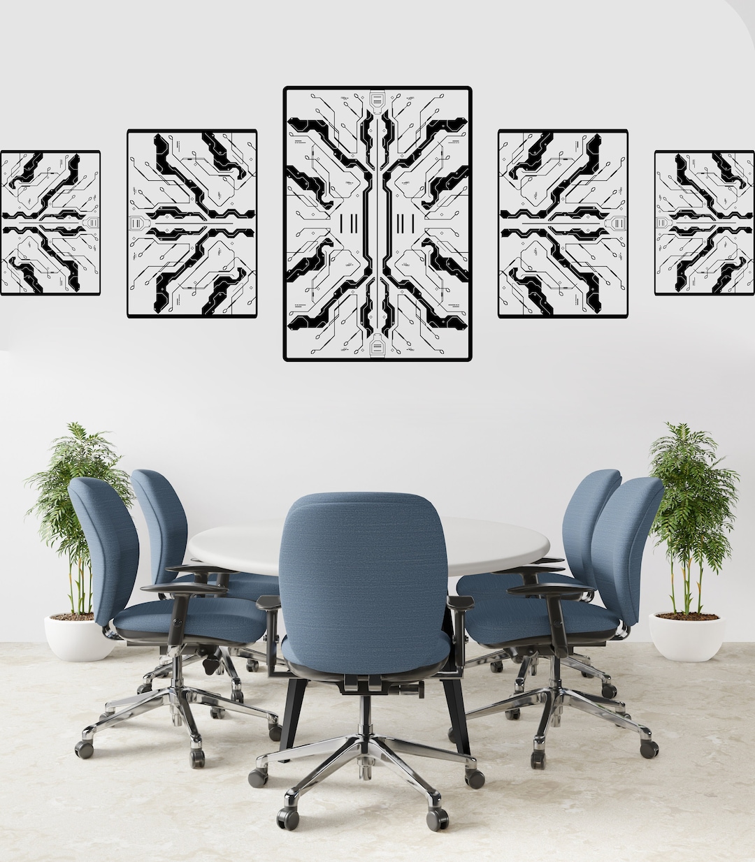 Circuit Board Wall Decal, Technology Vinyl Wall Art Decals, Gamer Room ...