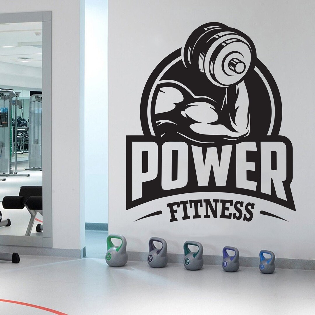 Gym Wall Stickers, Fitness Workout Wall Decal, Gym Wall Decal, Fitness ...