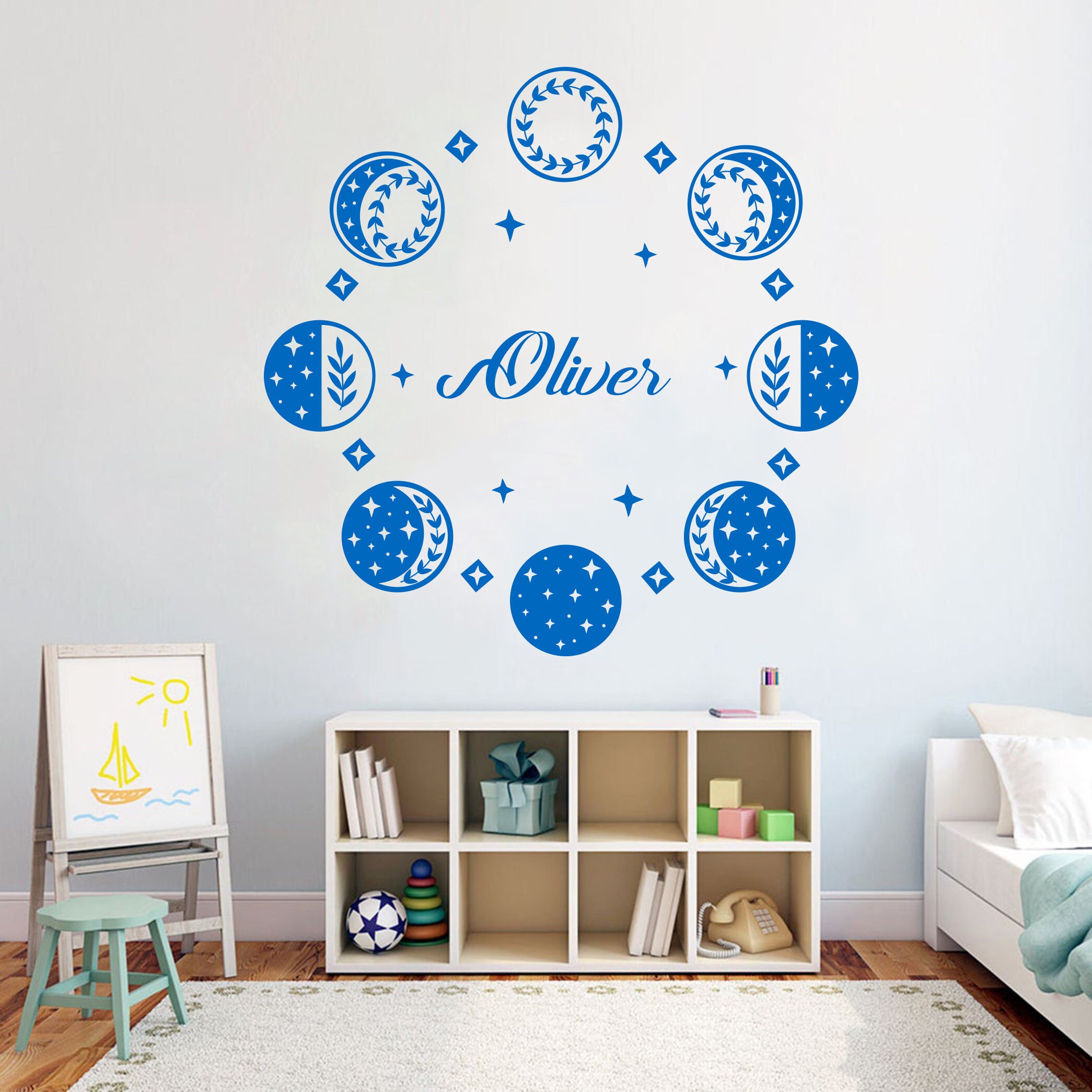 Custom Moon Phases Wall Decal Moon Phase Decor Custom Moon | Etsy