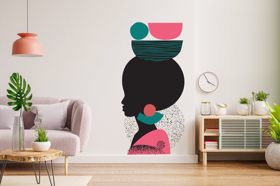 Afro African Boho Wall Art Vinyl Sticker African Style Wall | Etsy