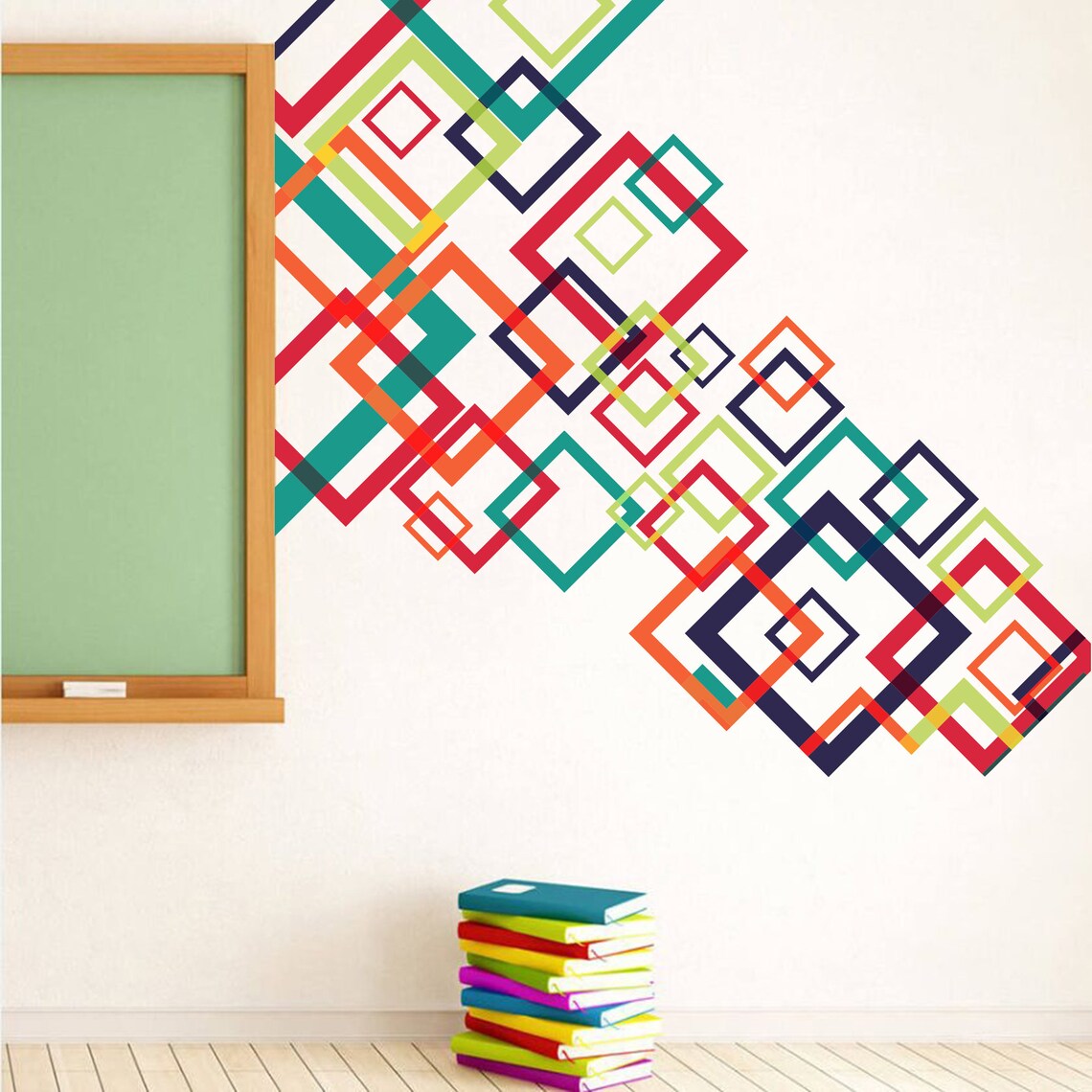 Squares Wall Decal Square Wall Sticker Office Decor - Etsy