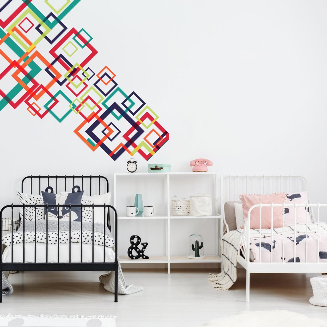 Squares Wall Decal Square Wall Sticker Office Decor - Etsy