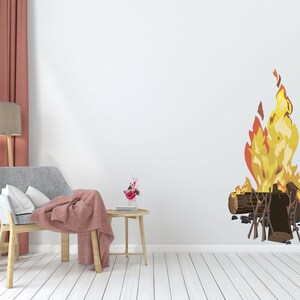 Fire Flame Wall Vinyl Decal Stickers Art Design Flames Decals Fire ...