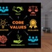 Core Values Our Values Office Wall Art, Motivational Inspiring Wall Art ...