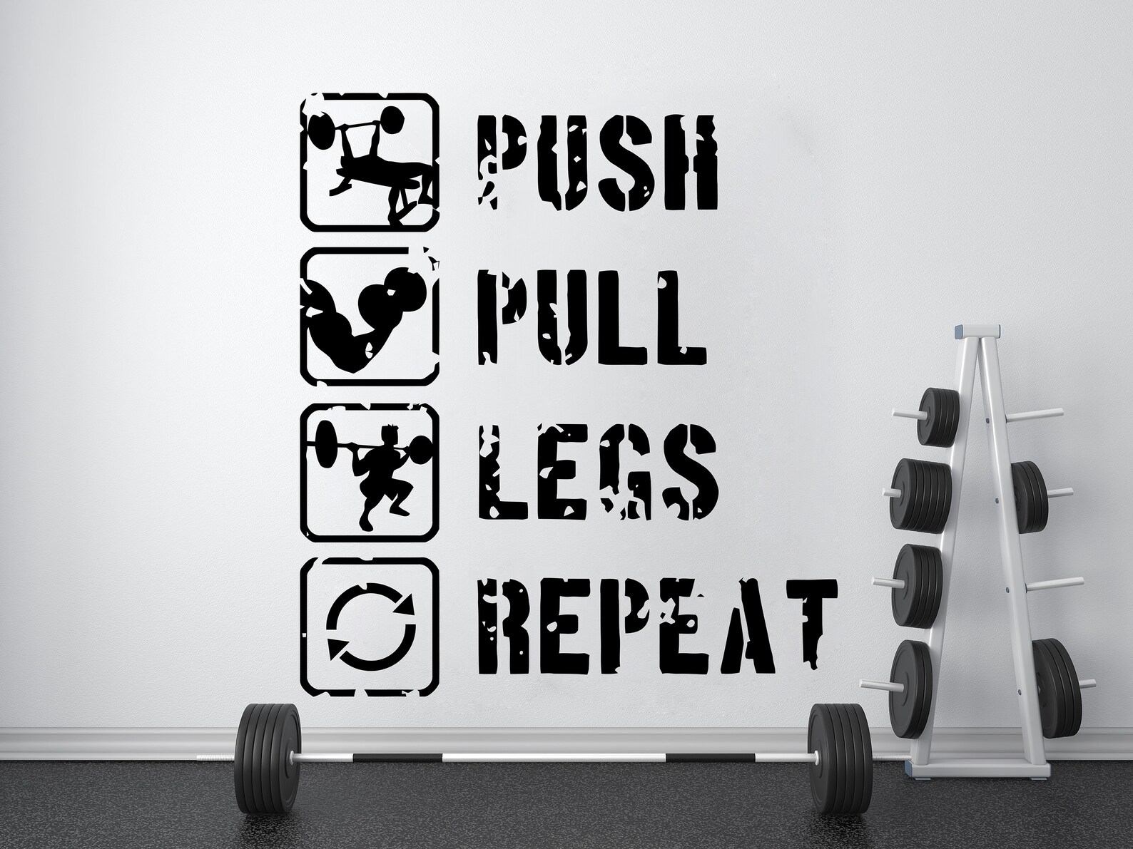 Gym Wall Decal Custom Fitness Decor Workout Art Vinyl Gorilla - Etsy