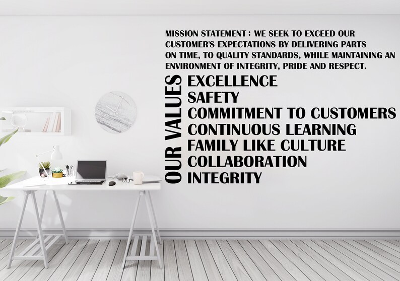 Our Values Core Values Office Wall Art Motivational Inspiring - Etsy