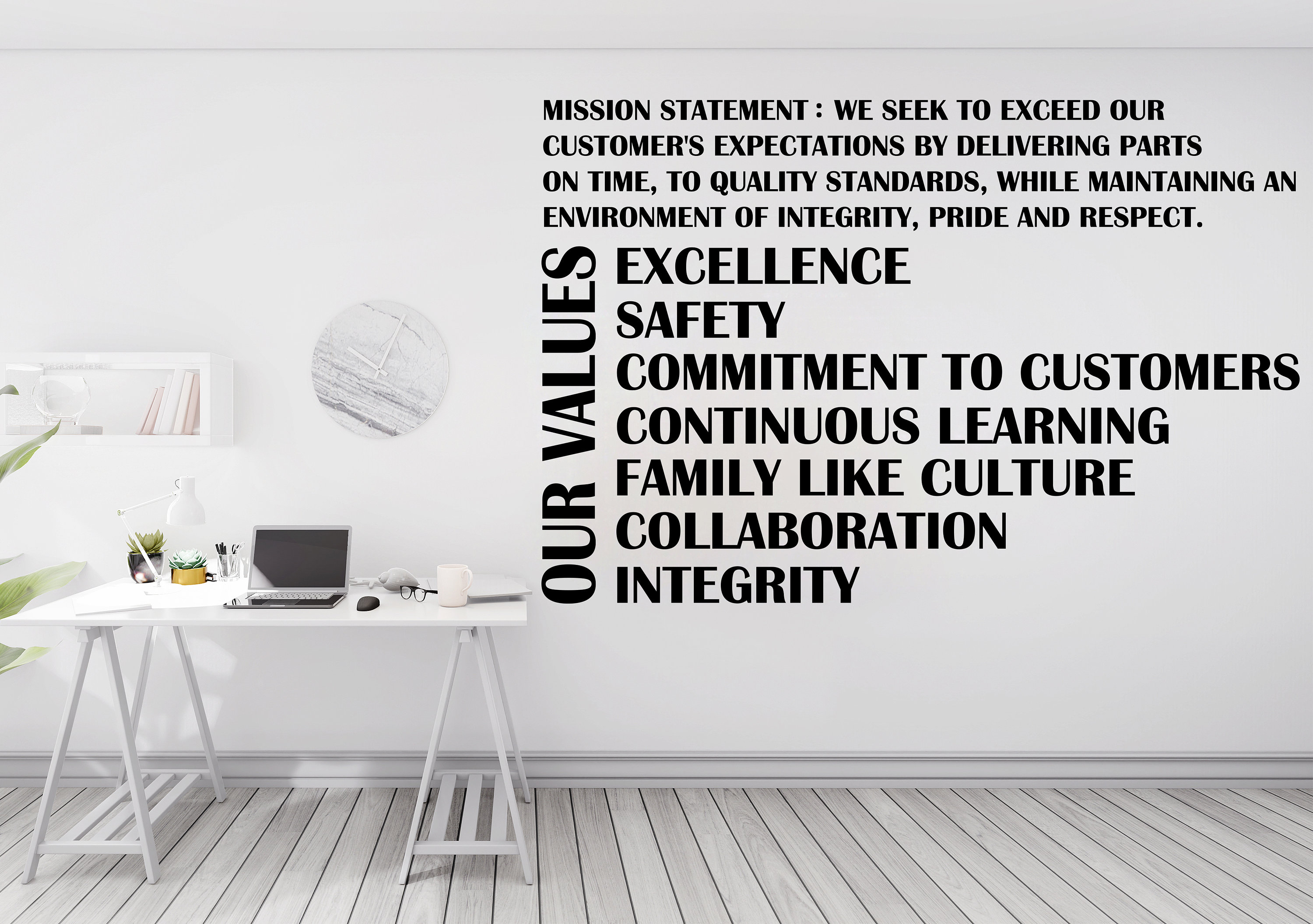 Our Values Core Values Office Wall Art Motivational Inspiring - Etsy