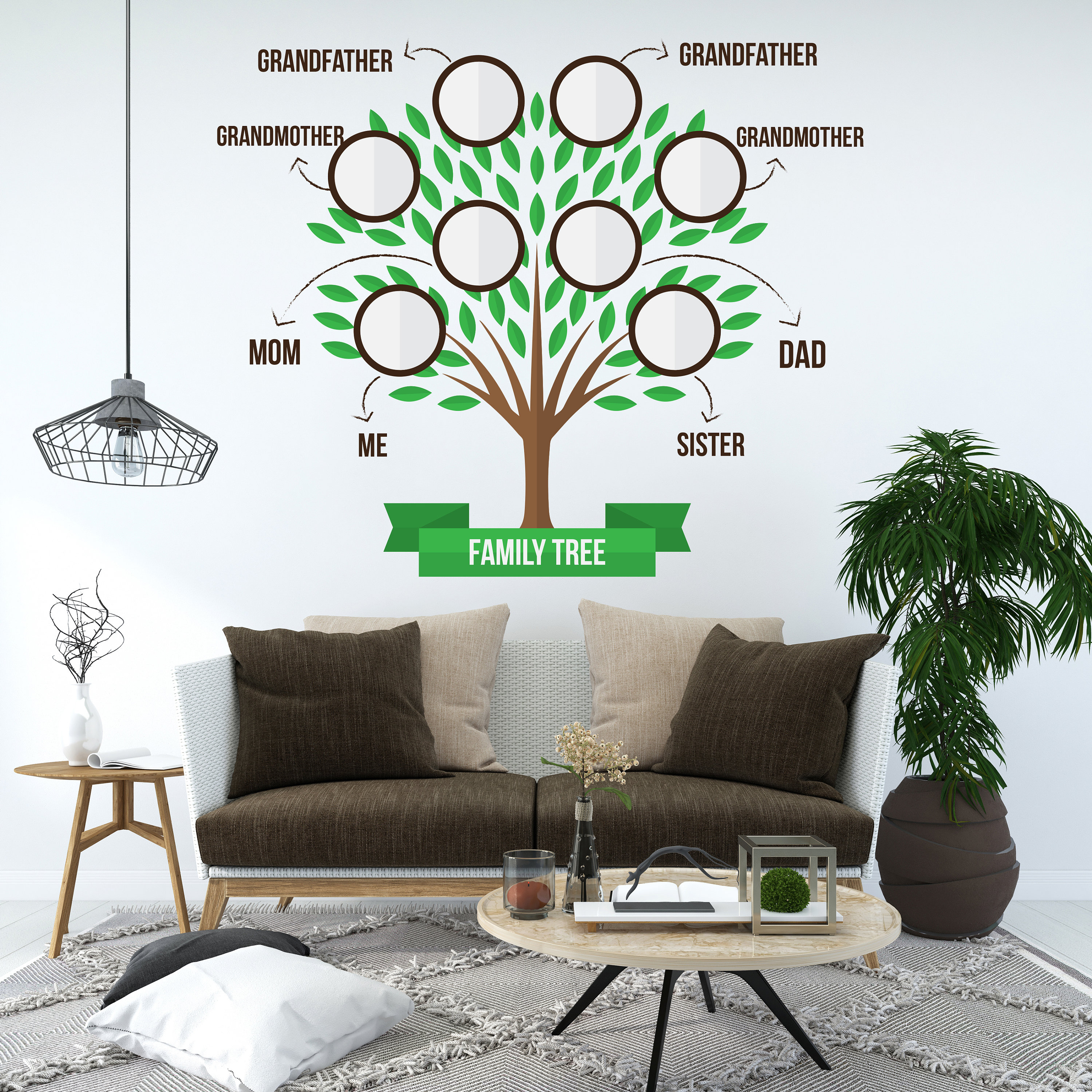 Family Tree Wall Decal Photo Frame Tree Decal Large Family - Etsy