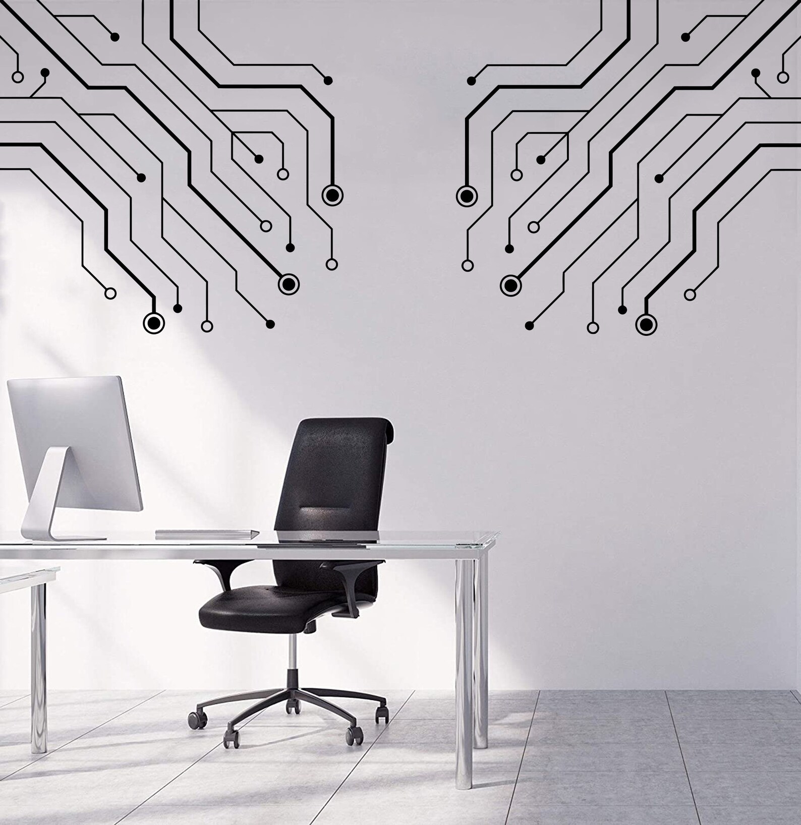 Circuit Board Wall Decal Technology Vinyl Wall Art Decals - Etsy