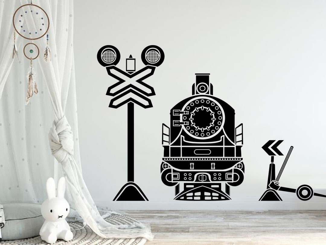Train Wall Decal Vinyl Stickers Decals Art Home Decor Mural Railway ...