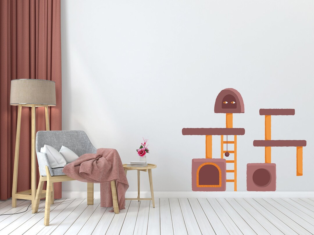 Cat Wall Decals Cat Room Place Wall Art Grooming Stickers Cats Wall ...