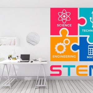 Stem Science Technology Engineering Math, Science Steam Wall Decal for ...