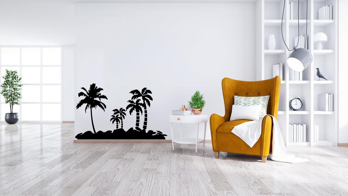 Palm Tree Wall Decal Palm Trees Vinyl Sticker Palm Tree - Etsy