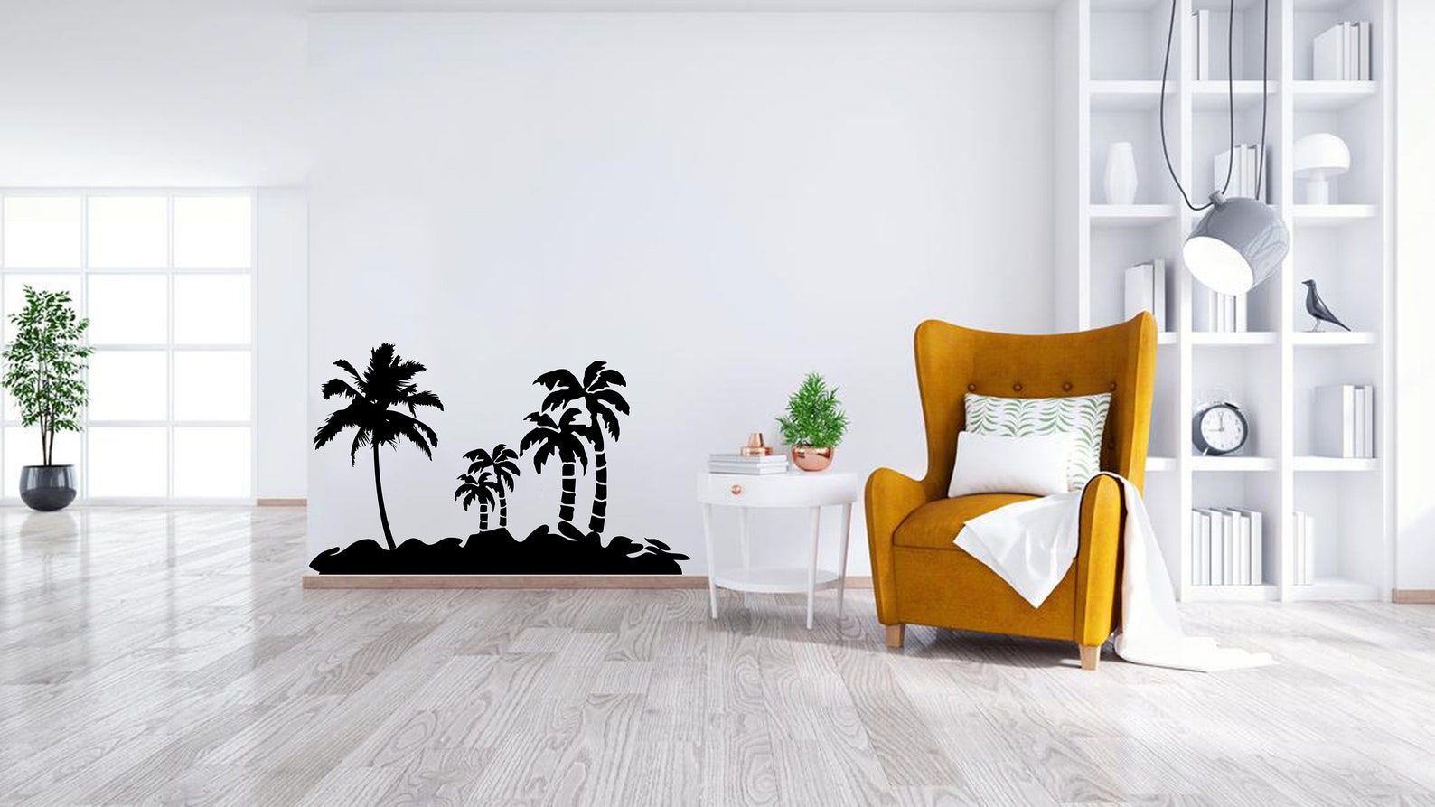 Palm Tree Wall Decal Palm Trees Vinyl Sticker Palm Tree - Etsy