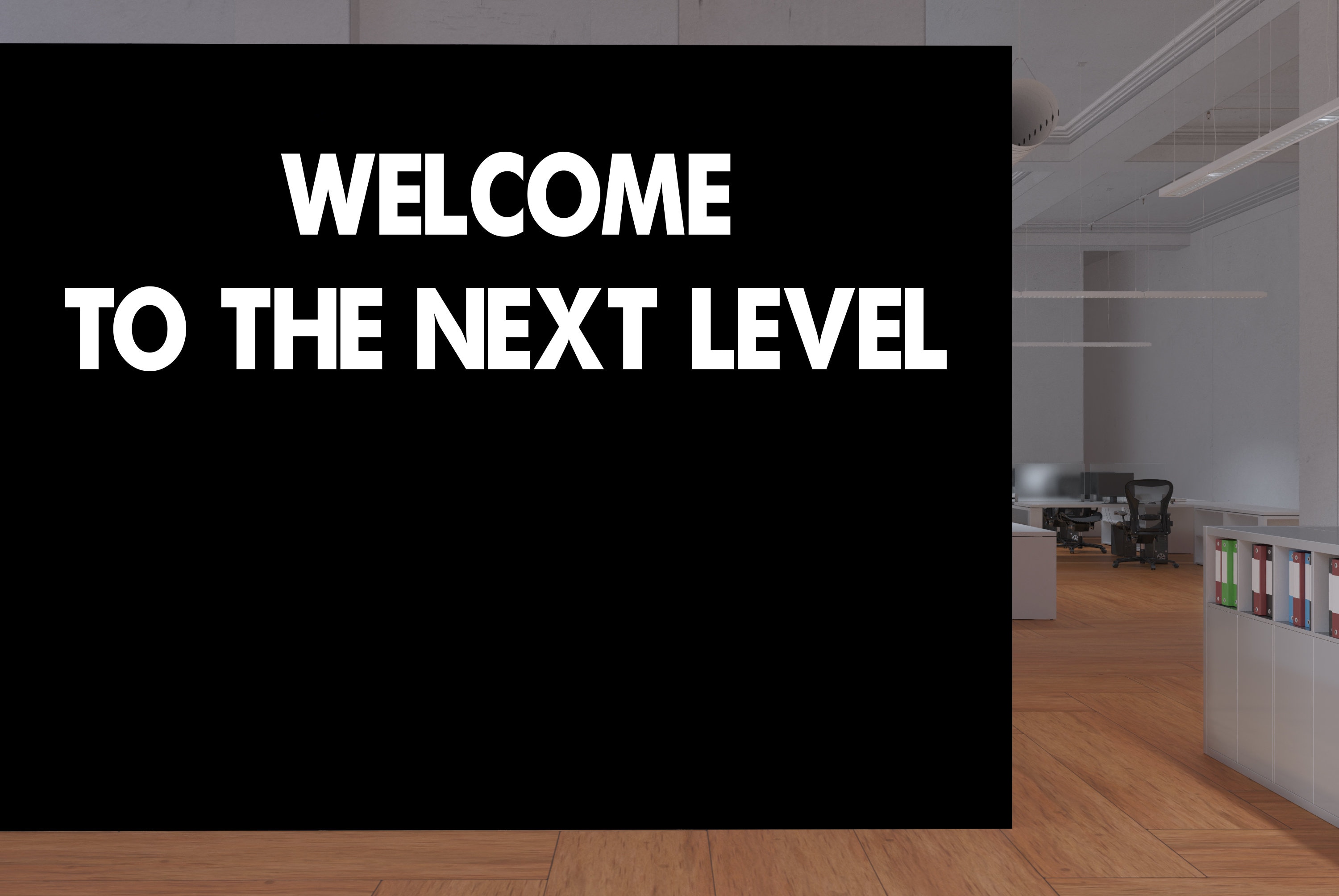 Welcome to the Next Level Sign Office Wall Decal Office Wall - Etsy