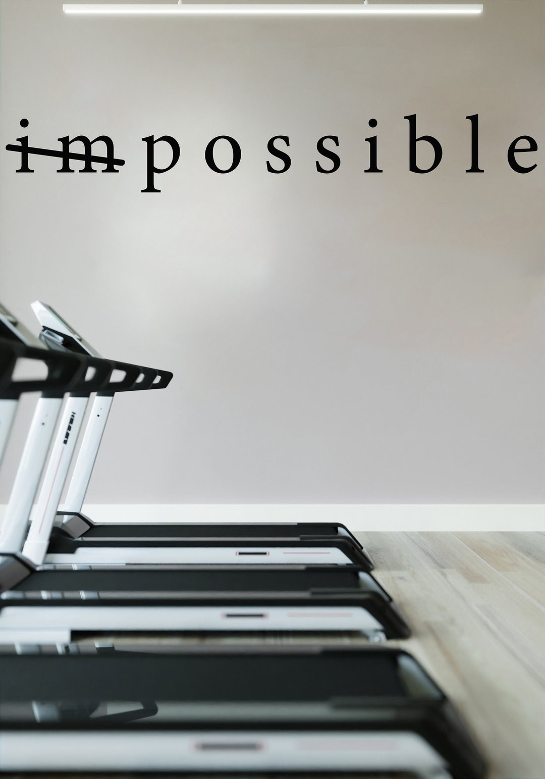 Possible Impossible Gym Wall Decal Fitness Decor Workout Art Vinyl Gym ...
