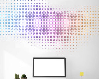 Squares Wall Decal Square Wall Sticker Office Decor - Etsy