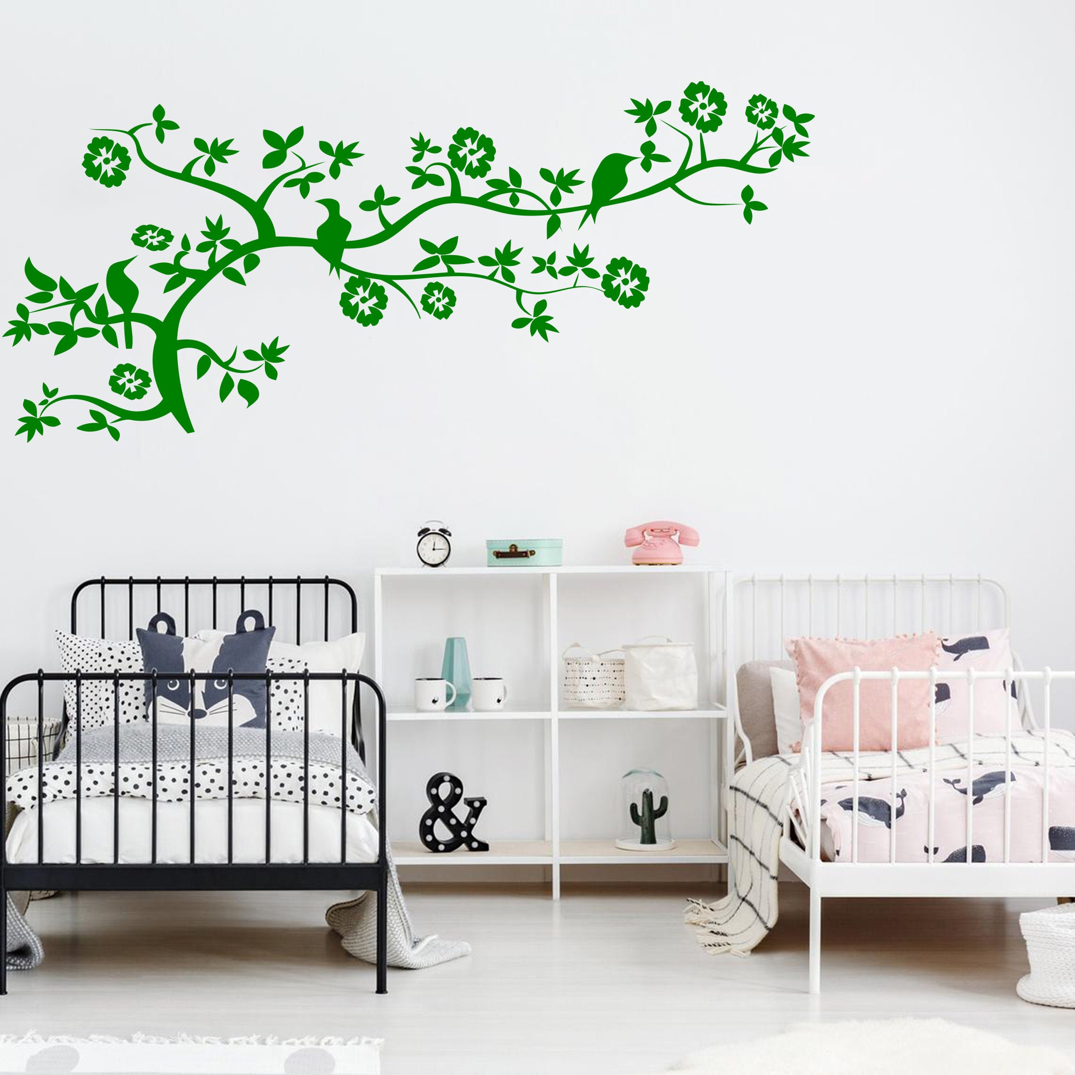 Tree Branch Wall Decal Tree Bird Leaf Vinyl Sticker Tree | Etsy