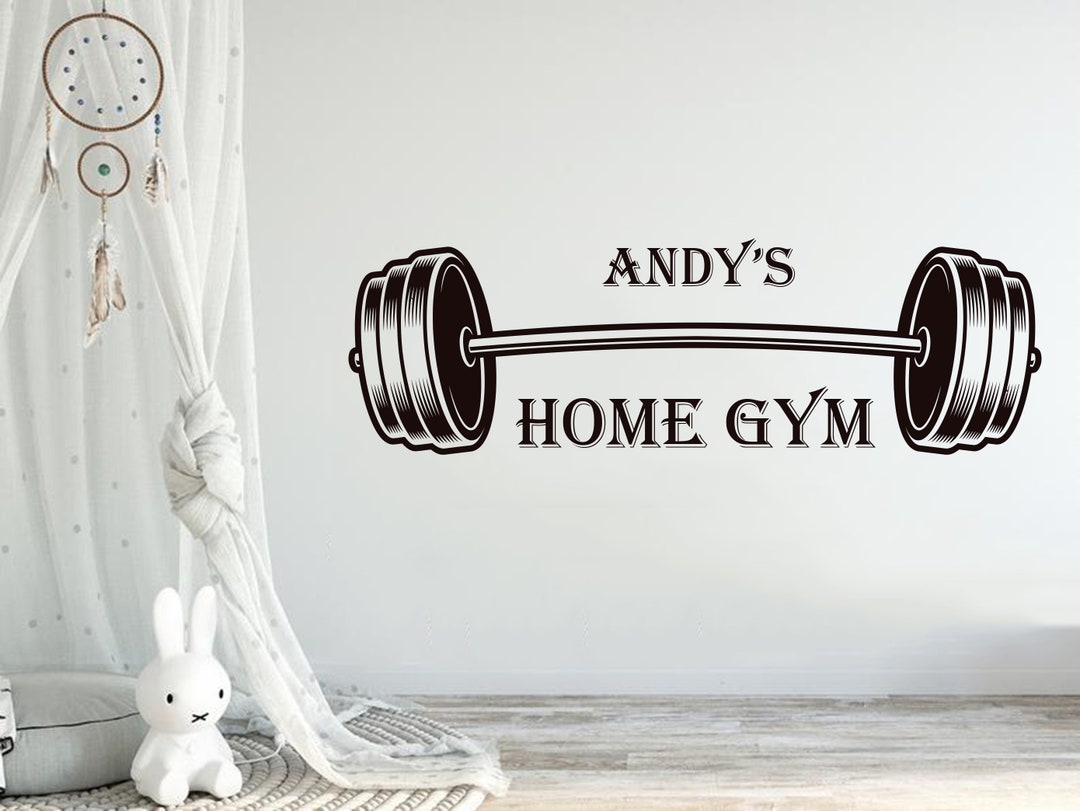 Personalized Gym Wall Decal Custom Gym Room Fitness Decor Workout Art ...