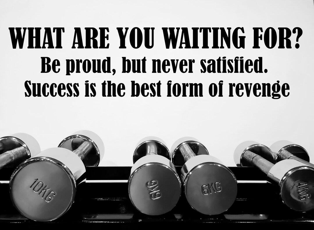 Gym Quote Wall Stickers Gym Wall Decal Custom Fitness Decor Workout Art ...