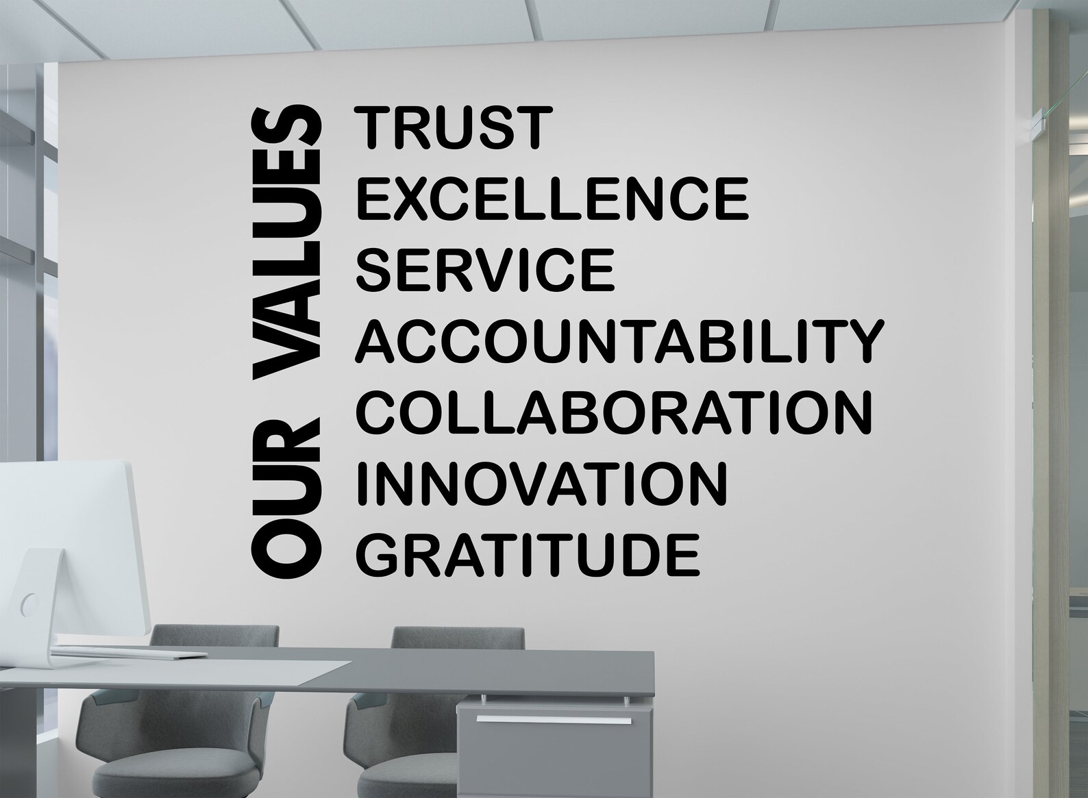 Our Values Core Values Office Wall Art Motivational Inspiring - Etsy