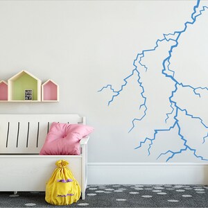 Lightning Bolt Wall Decals Sticker Lightning Strike Wall Decals Nature ...