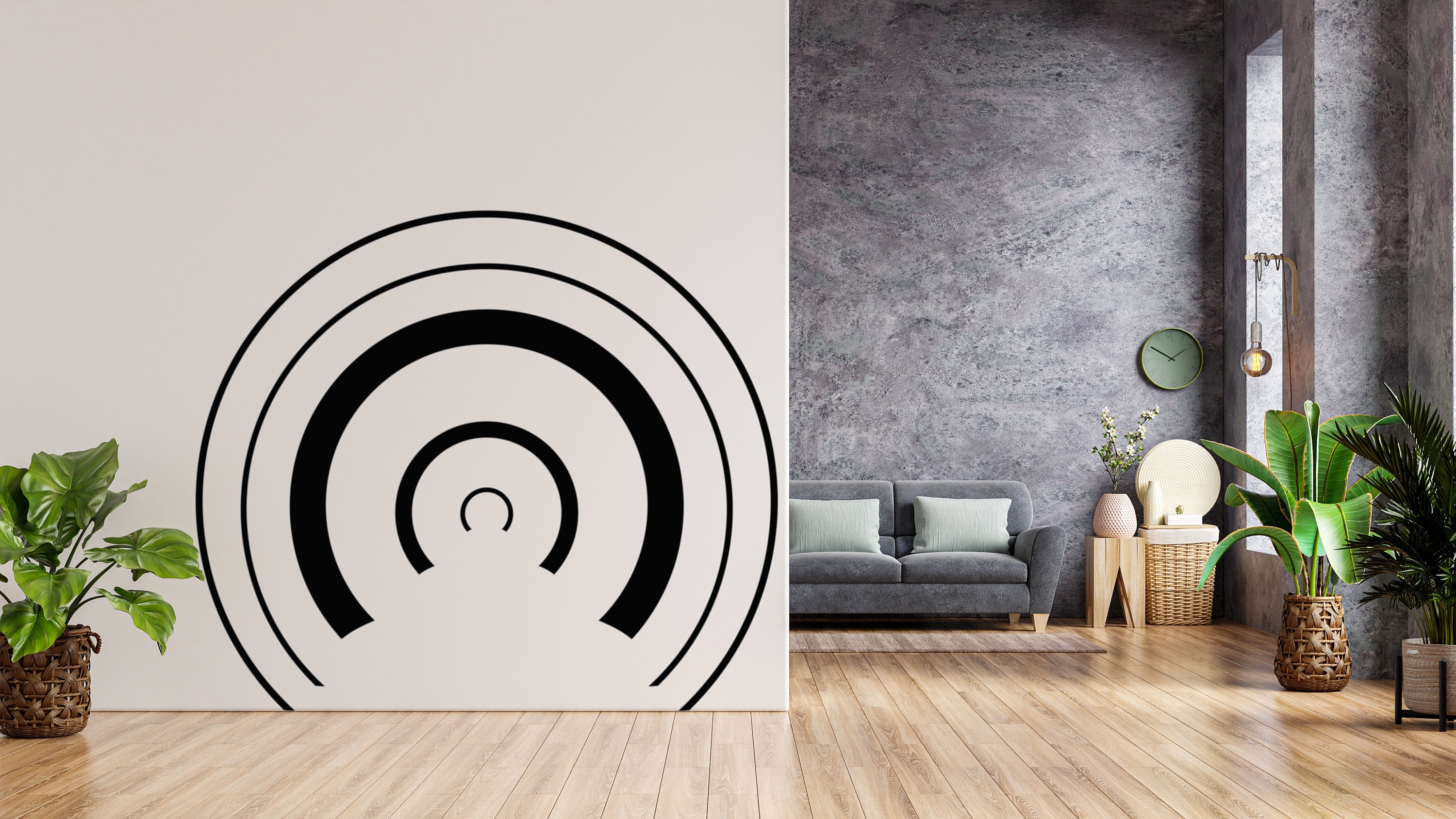 Circle Wall Decal Circle Tunnel Wall Sticker Office Decor - Etsy