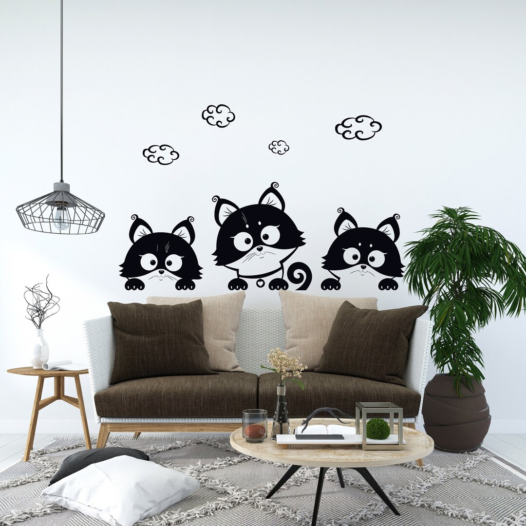 Cat Wall Decals, Cats Wall Decor, Veterinary Decals, Pet Lover Gift ...