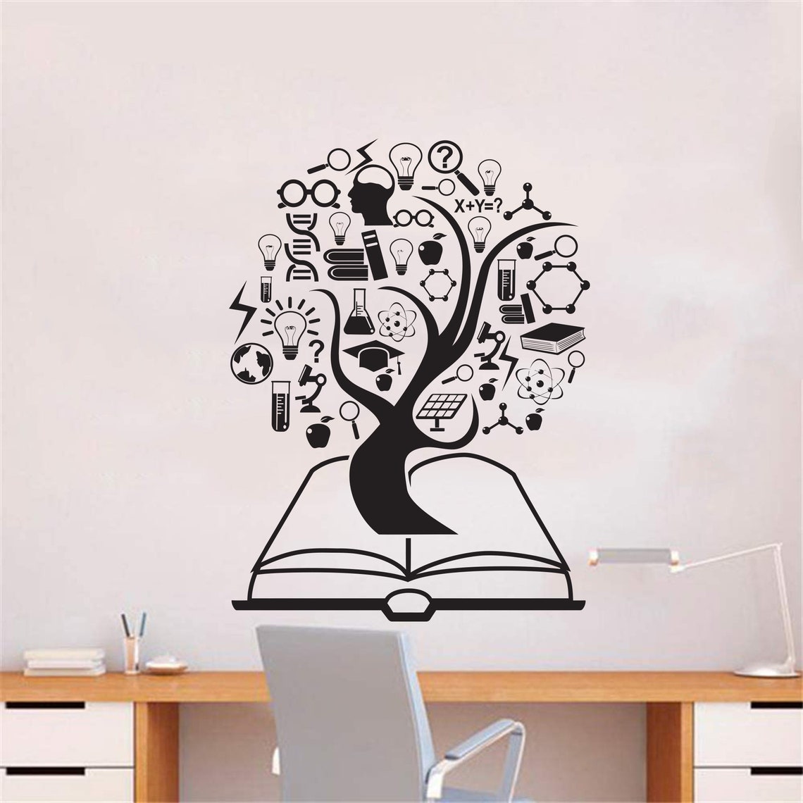 Knowledge Education Decals Books Vinyl Wall Art Decals for - Etsy