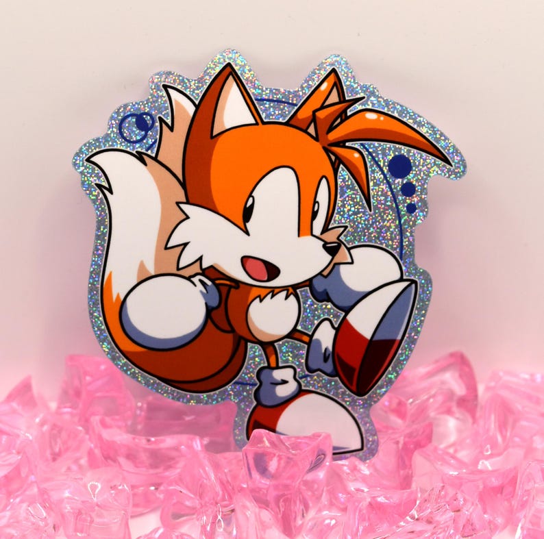 Sonic + Tails Sparkle Decal - Etsy