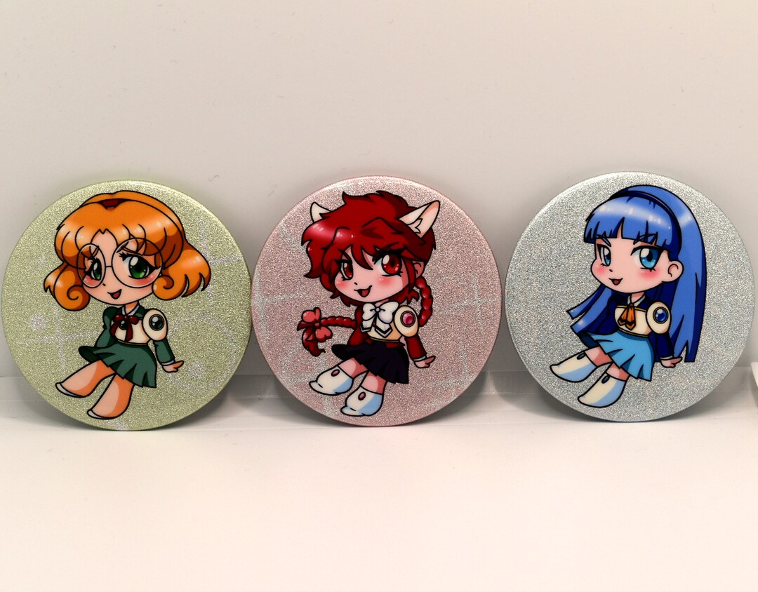 Magic Knight Rayearth Chibi Glitter Button (hikaru, Umi and Fuu) - Etsy