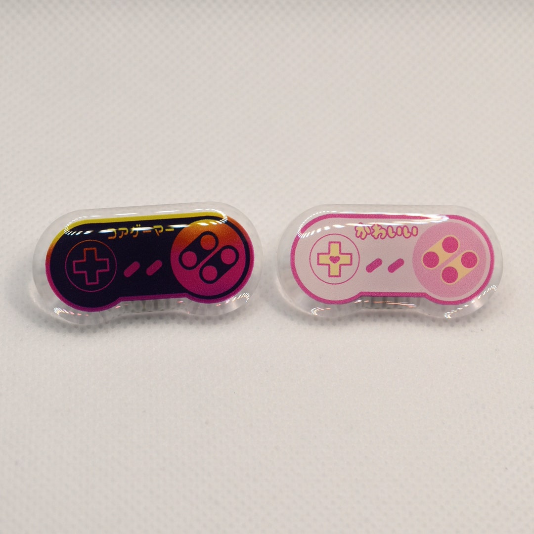 SNES Controller Pin (pastel + Neon) - Etsy