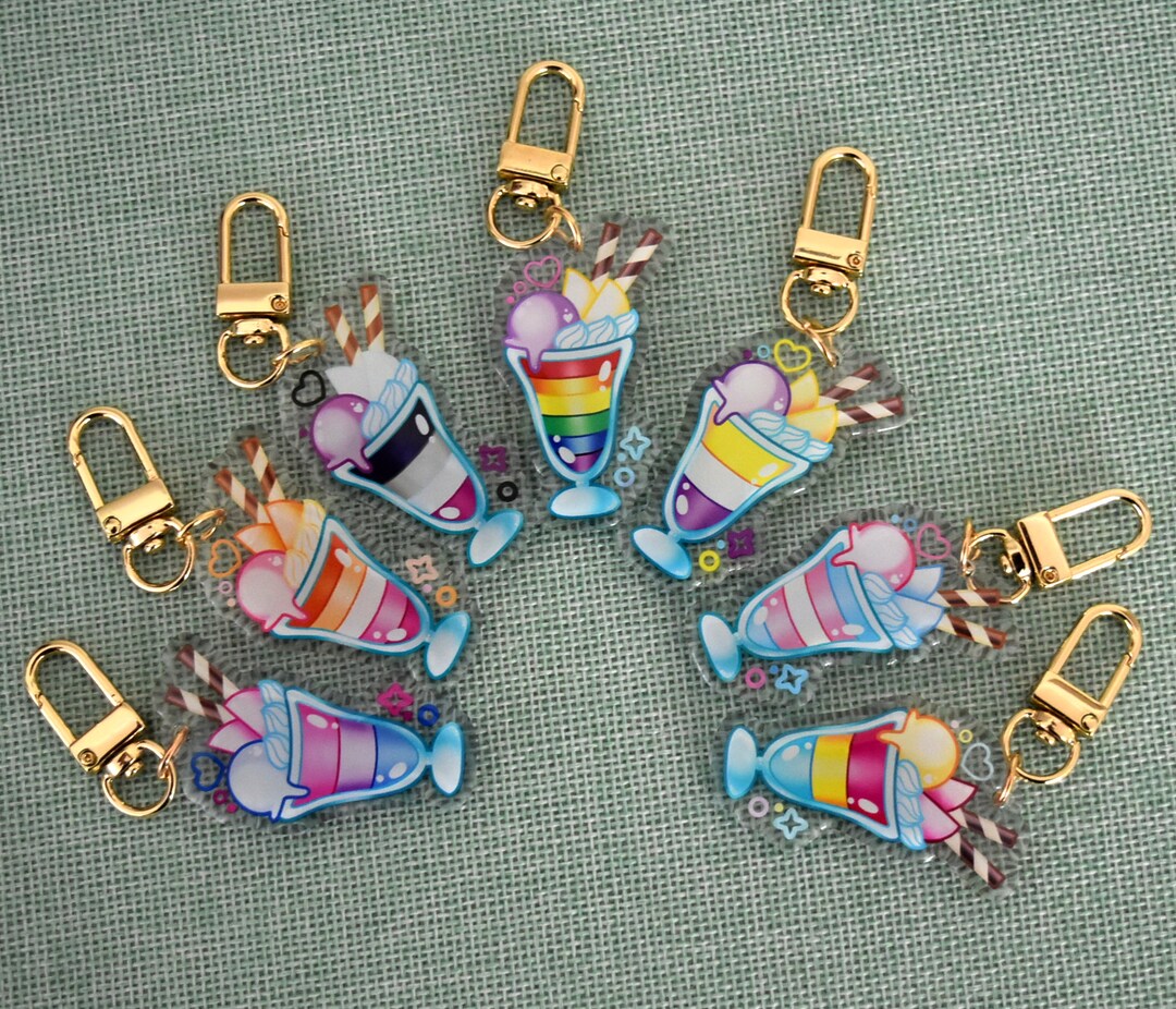 Pride Parfait Keychains - Ace / Bi / Gay / Lesbian / Non-binary / Pan ...