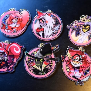 Hazbin Hotel Keychains - Adam / Cherri Bomb / Niffty / Vaggie ...