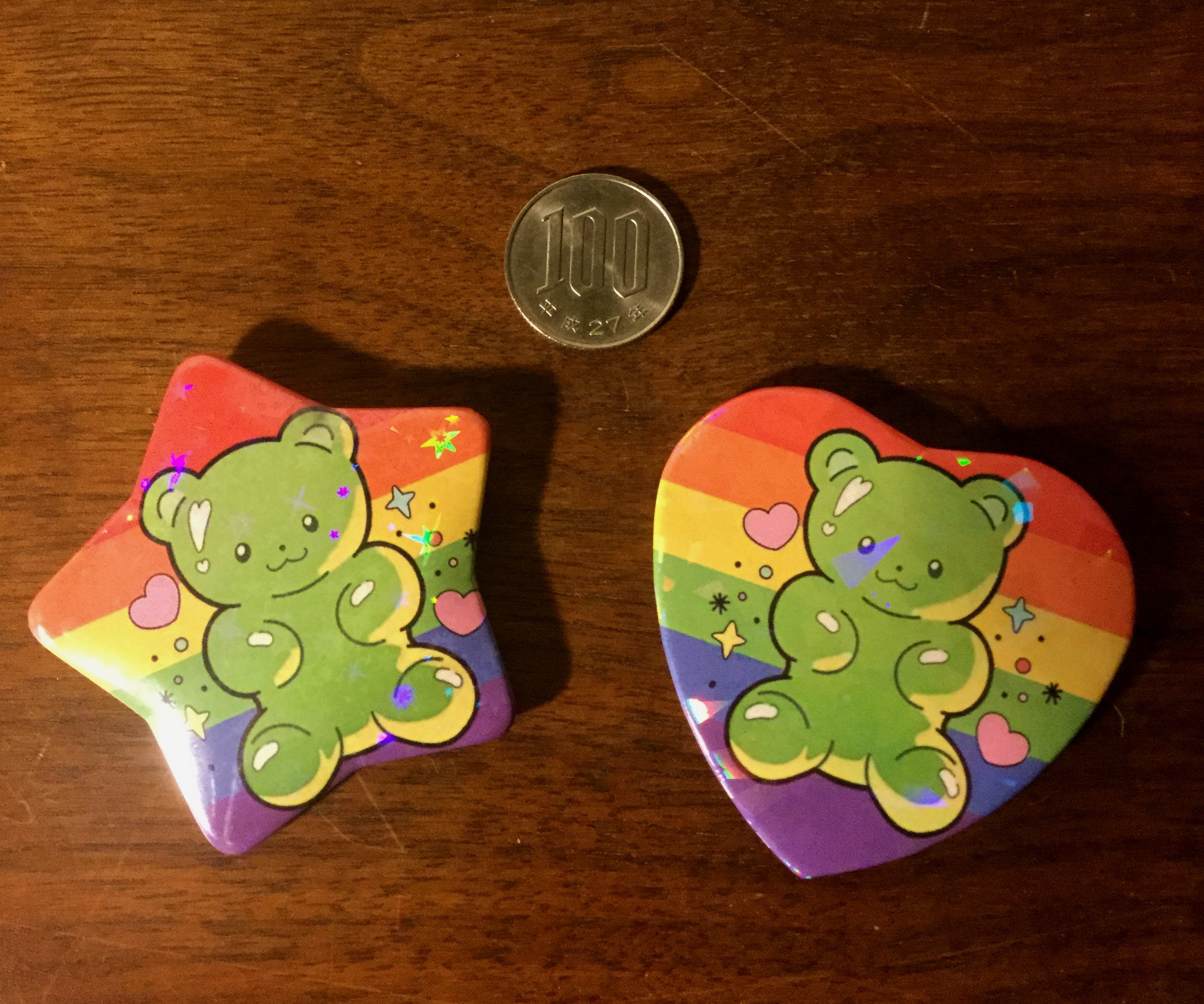 LGBTQ Pride Pins Iridescent Gummi Bear Flags - Etsy